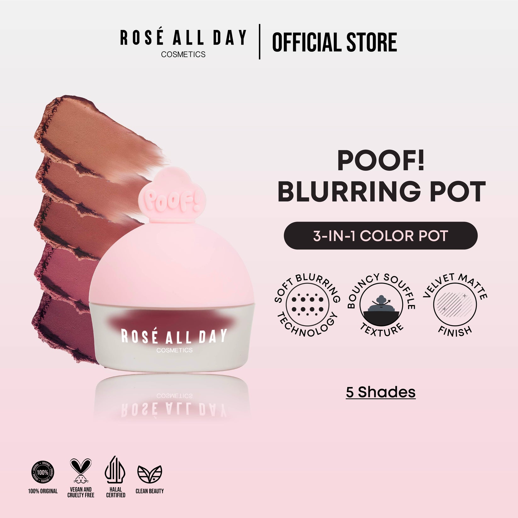 ROSÉ ALL DAY POOF! BLURRING POT – Rosé All Day Cosmetics