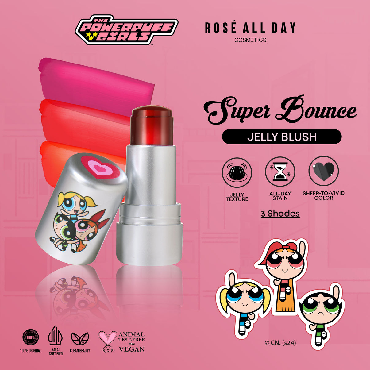 Rosé All Day Super Bounce Jelly Blush (The Powerpuff Girls Edition ...